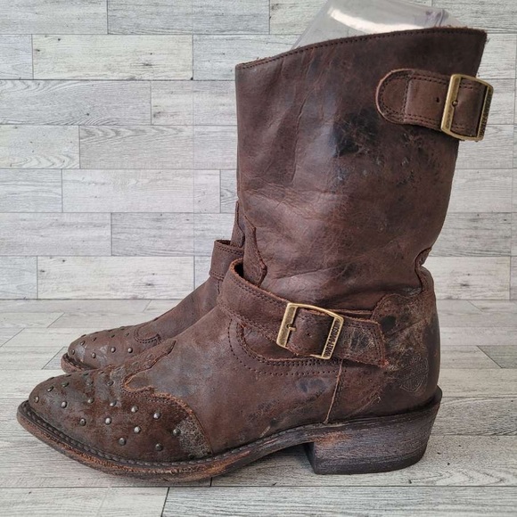 Harley-Davidson | Shoes | Womens Harley Davidson Everly Western Brown ...